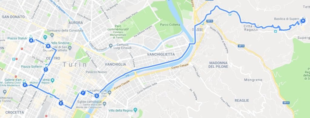 Turin en 3 jours : Itinéraires à pied [27 étapes]