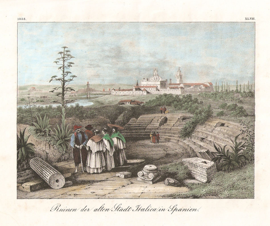 Italica à Séville, ruine romaine d'une ville d'empereurs