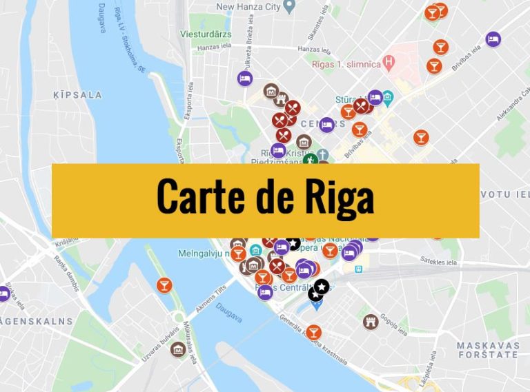 Carte de Riga (Lettonie) : Plan détaillé gratuit et en français à ...